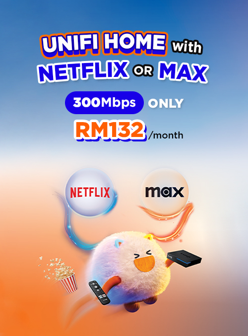Unifi Home Netflix or Max Bundle | Free 3 Months Promo